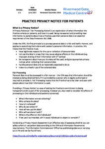 Patient Privacy Notice – Rivermead Gate Medical Centre